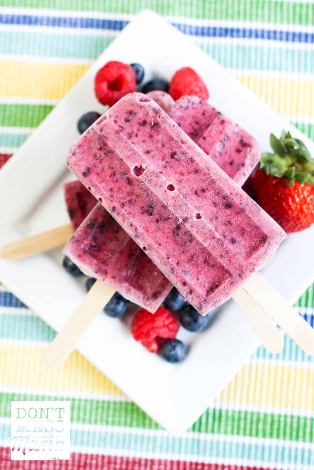 Low-Carb Mixed Berry Popsicles - Don’t Mess with Mama
